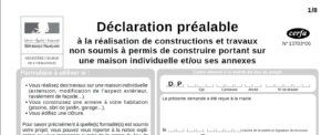 Déclaration préalable de travaux (DP)